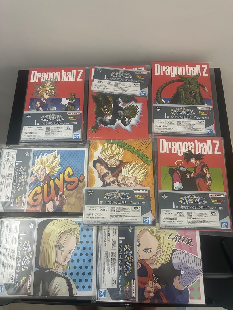 Full set of 8 dragonball artboard standee comic style, Hobbies & Toys ...