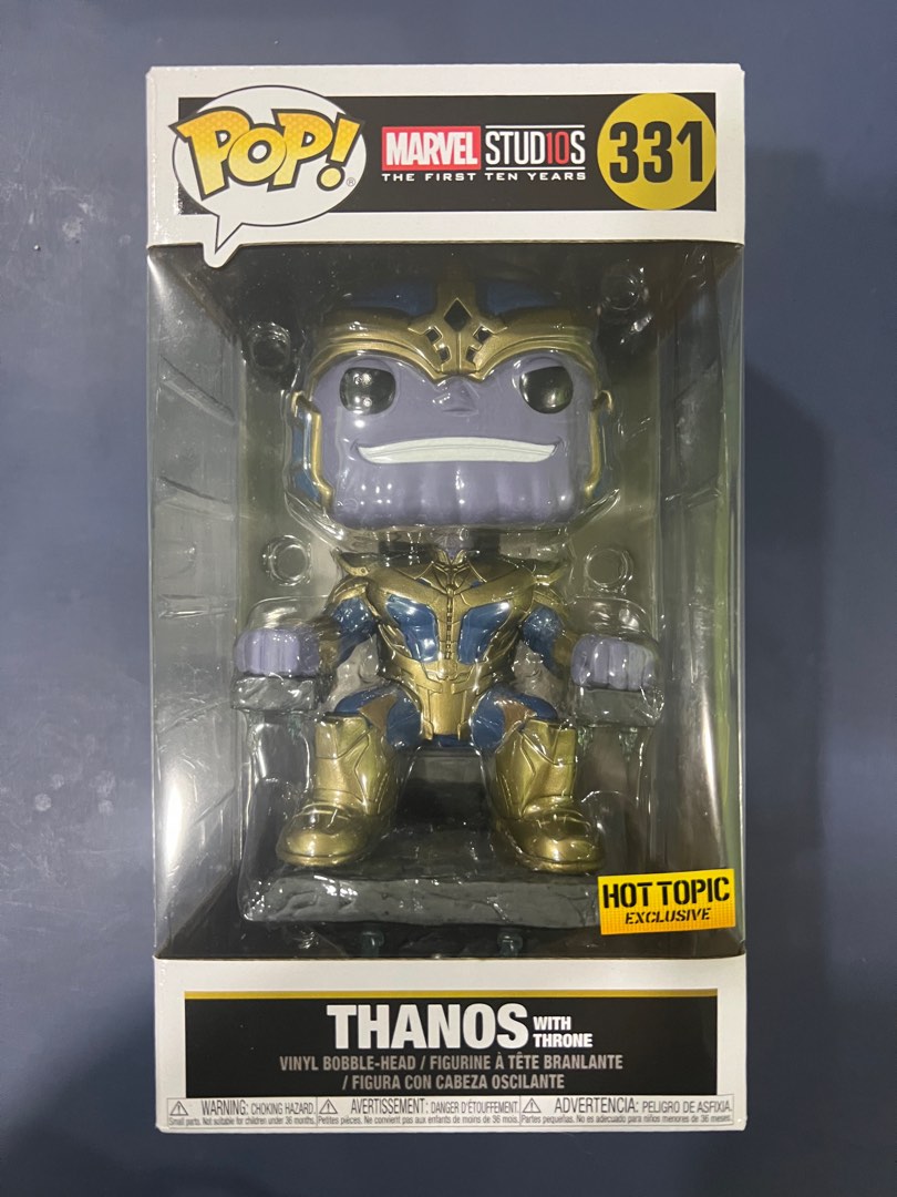 Funko POP! Marvel First 10 Years Thanos with Throne #331, Hobbies ...
