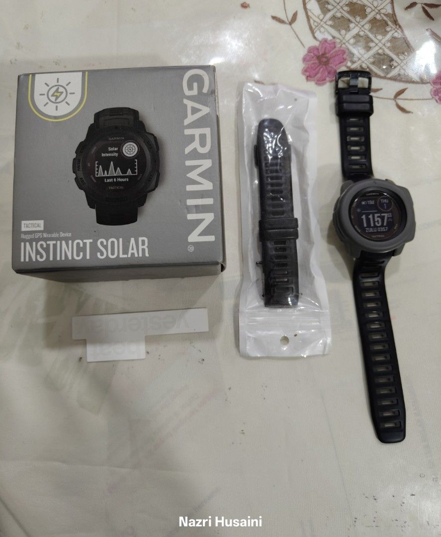Garmin Instinct Solar Tactical Fullset Box, Men's Fashion, Watches ...