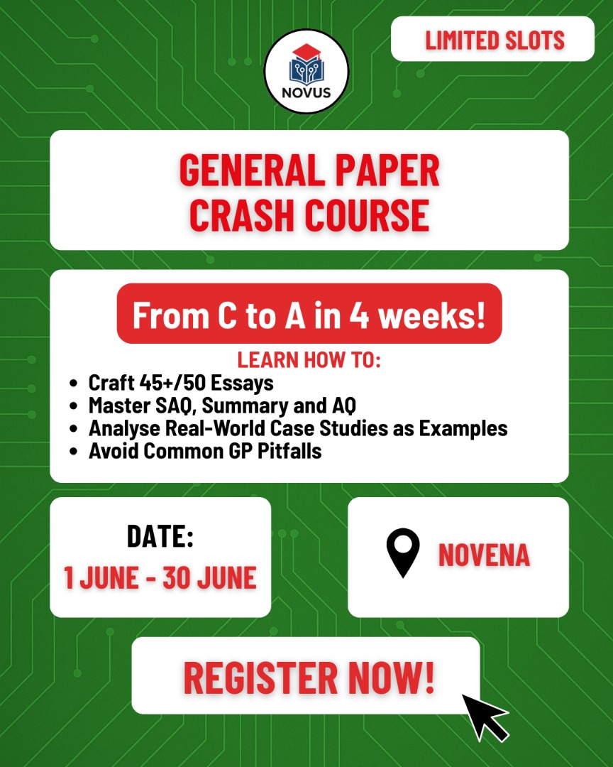 General paper Crash Course | (2025 A Level/RJC/NYJC/HCI Example Banks/Model Essays/Infopacks ...