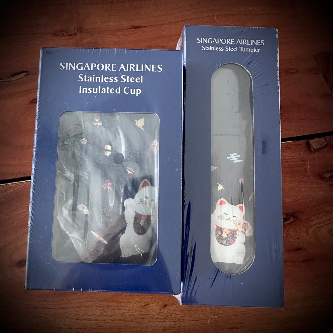 KrisShop Singapore Airlines SIA Batik Label Stainless Steel Insulated ...