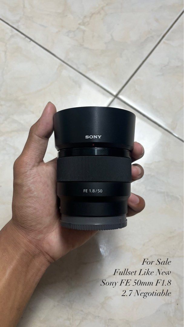Lensa FE 50mm F1.8 Like New Fullset, Elektronik, Lainnya di Carousell