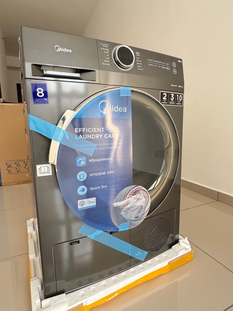 NEW Midea 8kg Condenser Dryer w box, TV & Home Appliances, Washing ...