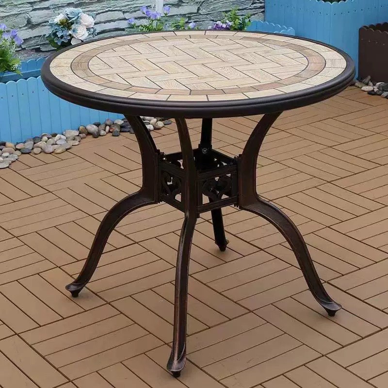Outdoor metal table & 4 x chair, Furniture & Home Living, Outdoor ...
