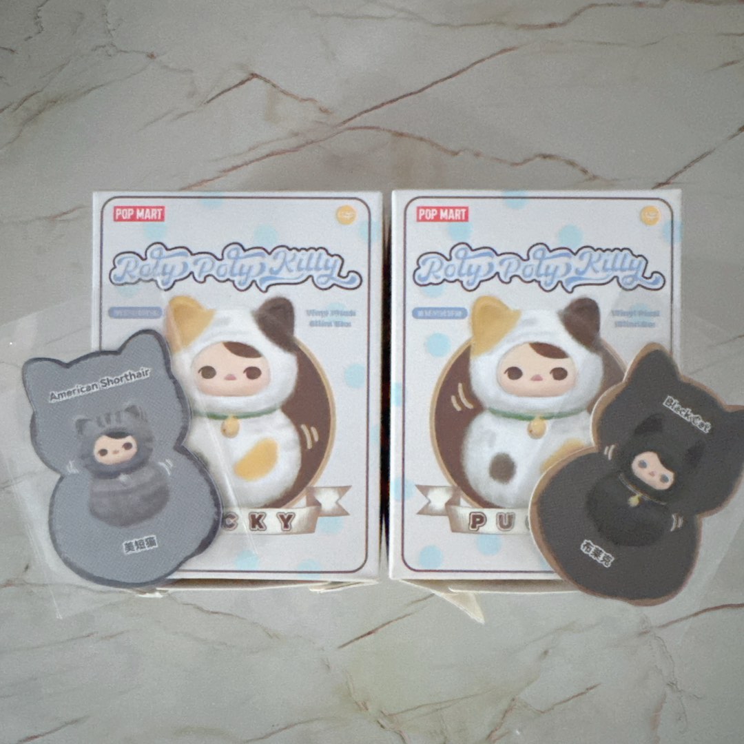 Popmart | Pucky Roly Poly Kitty | American Shorthair Black Cat, Hobbies ...