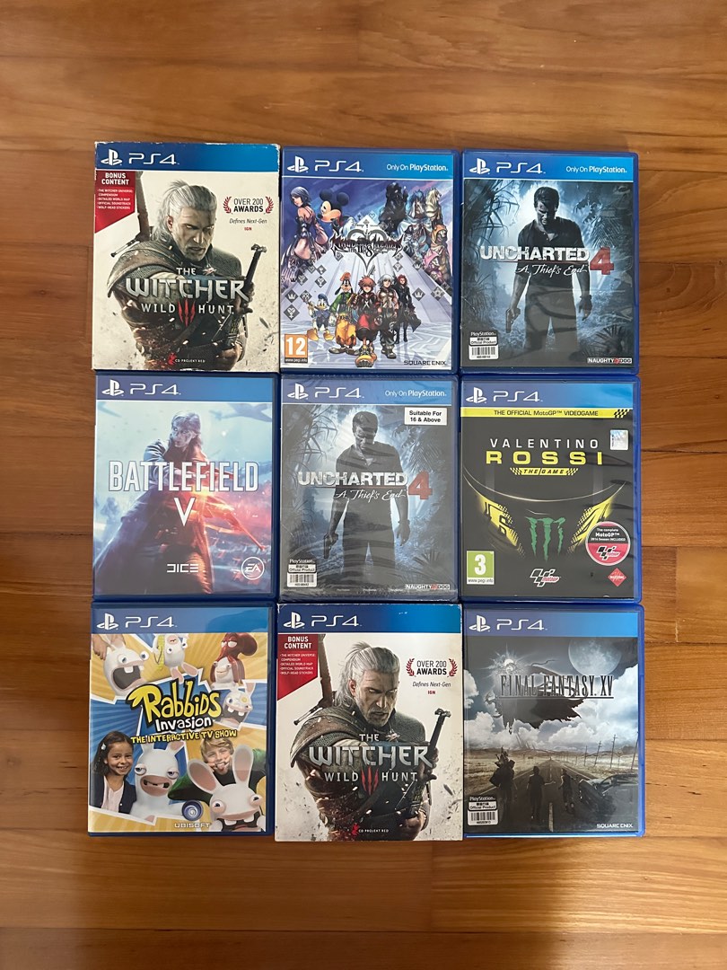 PS4 game The Witcher wild hunt / Kingdom hearts 2.8 / Uncharted 4 ...