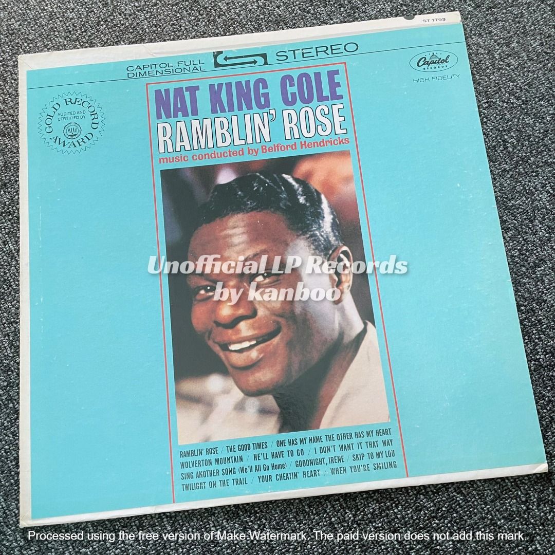 《Ramblin' Rose》 Nat King Cole - Capitol Records - ST 1793 【舊版】Red ...