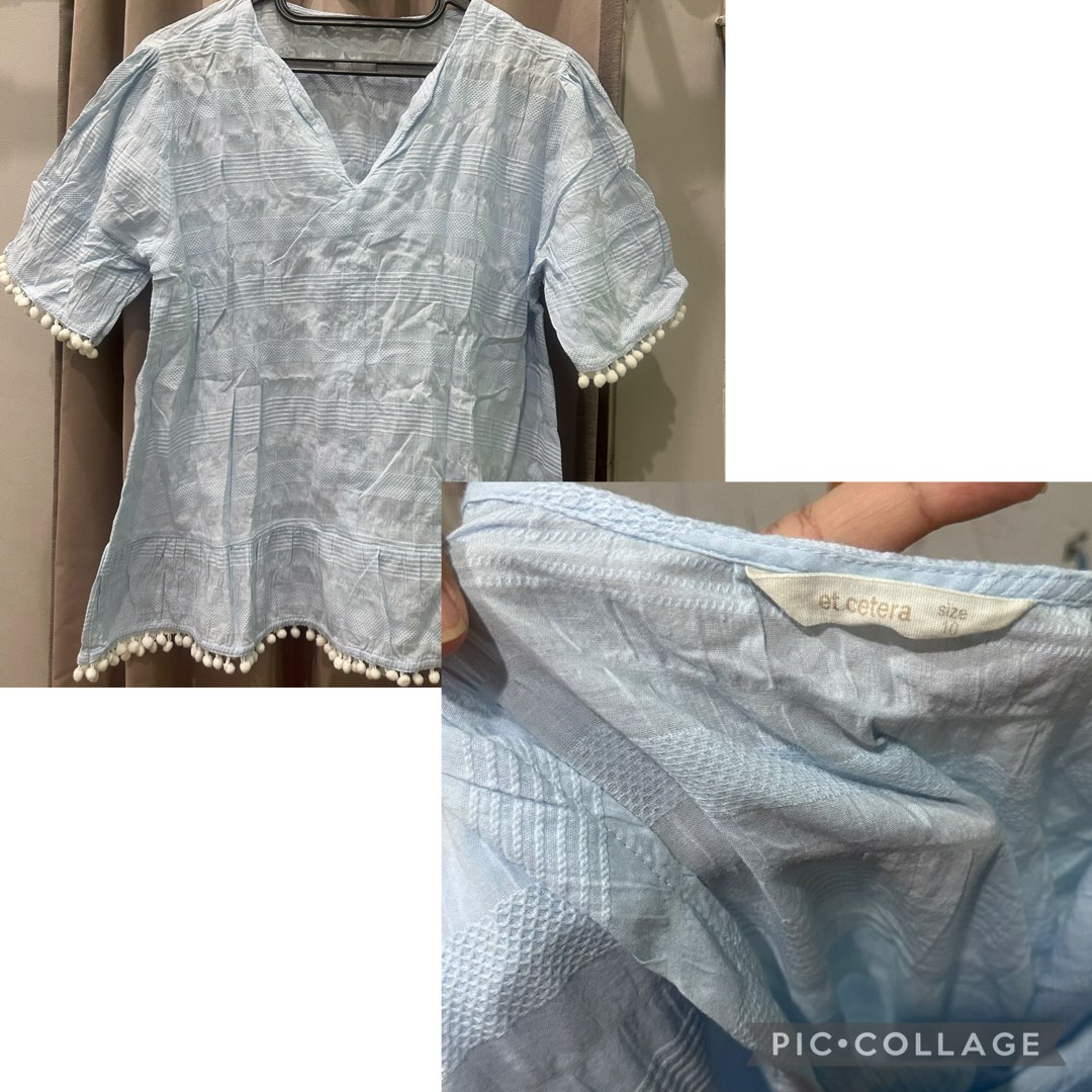 Semua 35rb dapat 9pcs Top atasan blouse et cetera,gu,pull&bear,noir sur blanc, Fesyen Wanita ...