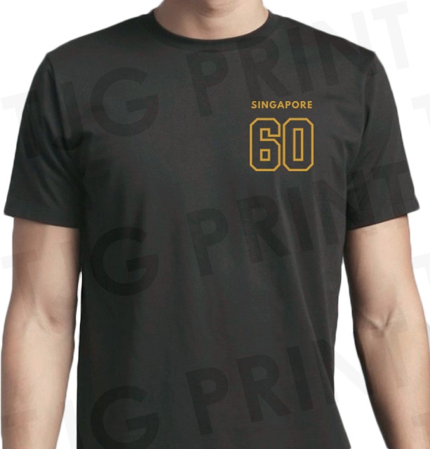 SG60 T-Shirt Custom Print Singapore National Day Tee, Men's Fashion ...