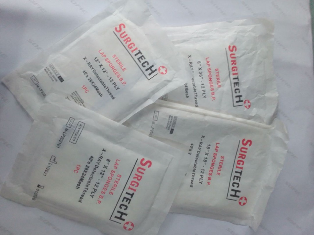 SGT LAP SPONGES-STERILE 18x18- 12PLY X-RAY DETECTABLE THREAD (40'S ...