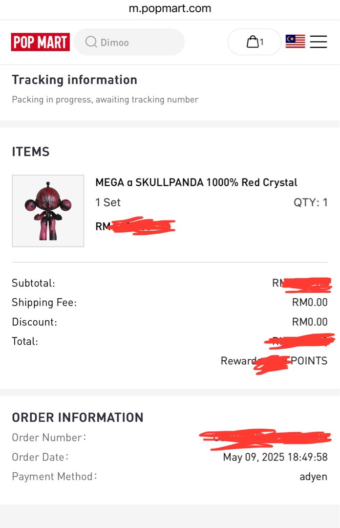 SKULLPANDA RED CRYSTAL 1000% WORLD WIDE LIMITED EDITION 1299 PCS ...