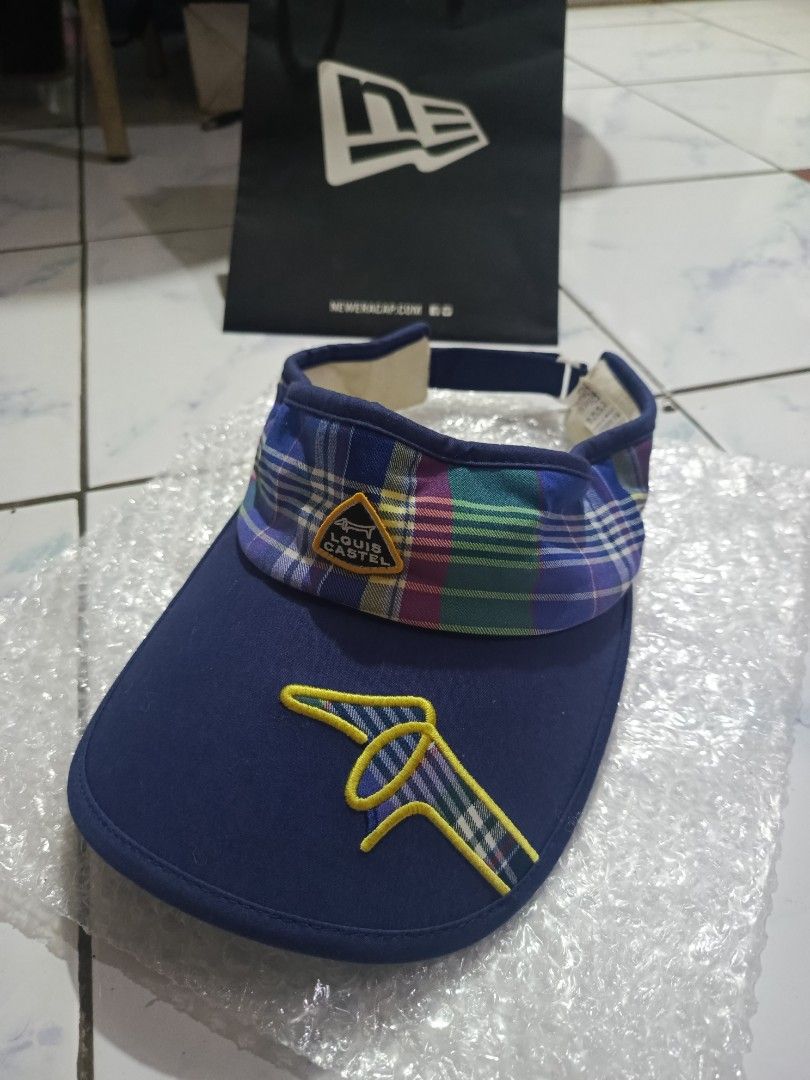 Topi Louis Castel Paris original 100% Visor Golf Running lari Tenis ...