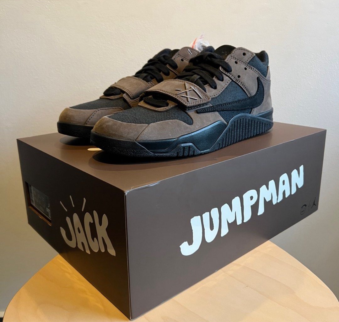 Travis Jumpman Dark Mocha, Men's Fashion, Footwear, Sneakers on Carousell
