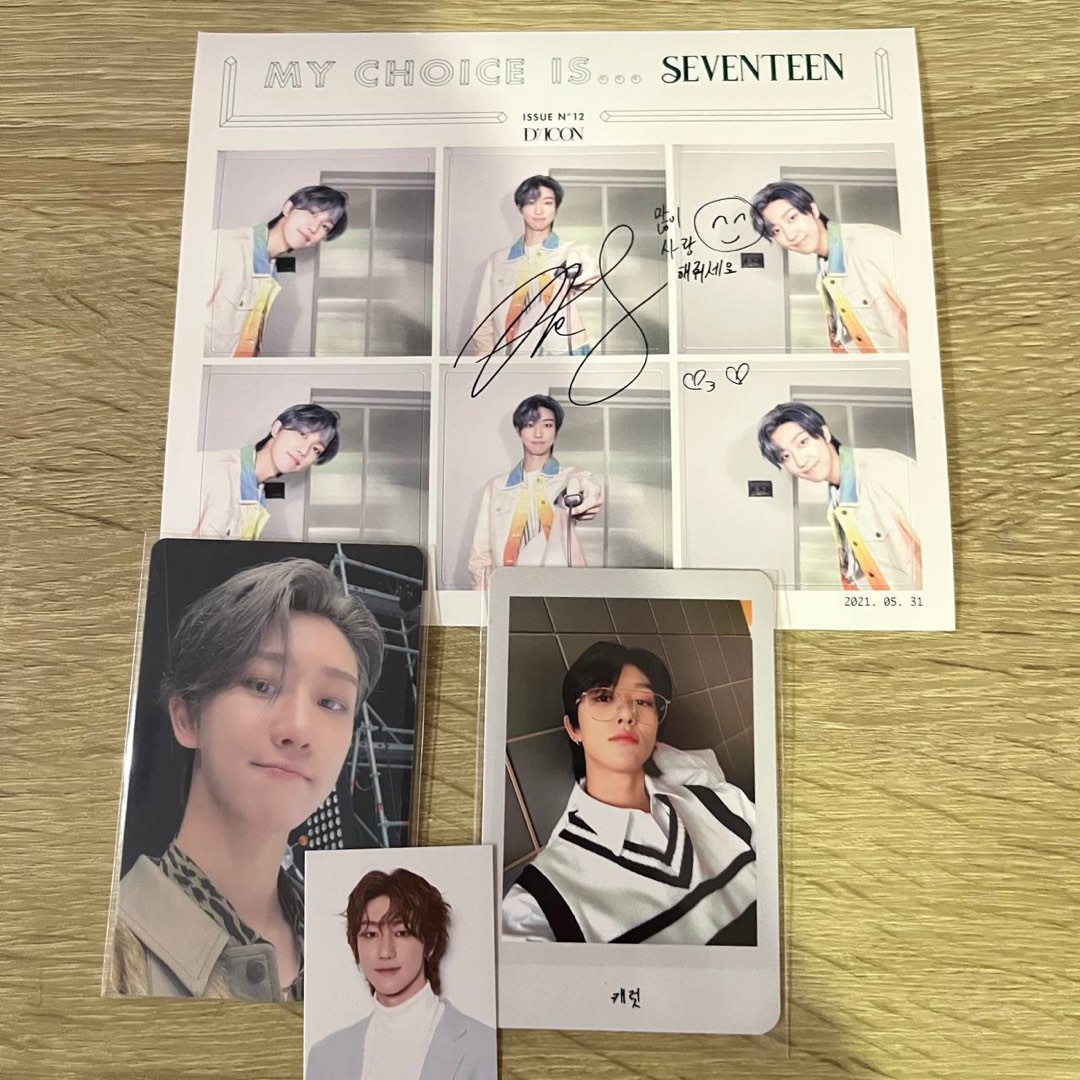 wts the8 seventeen lucky draw attacca + polaroid + dicon sticker + id ...