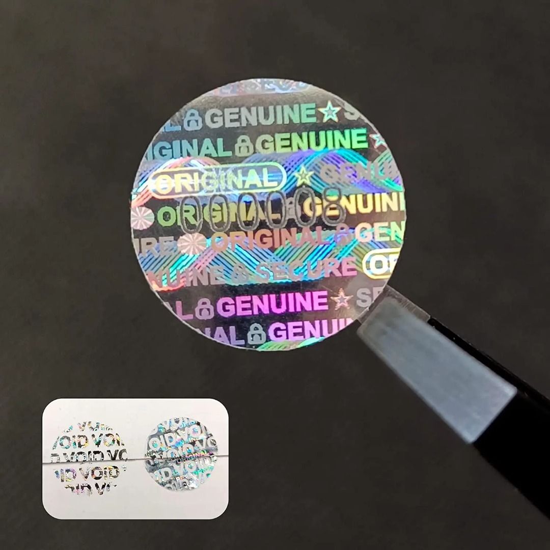 1.5/2cm Circular Tamper Proof Hologram Stickers, Custom Warranty Seal ...