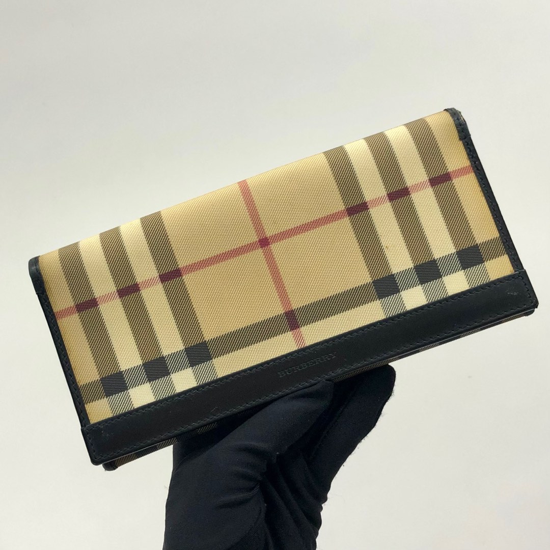 BURBERRY SLG BIFOLD CHECKERED LONG WALLET 257002800 -, Luxury, Bags ...