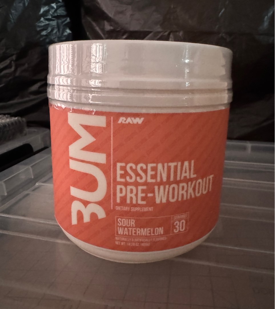 CBUM RAW Essential Pre-Workout Powder - Sour Watermelon, Health ...