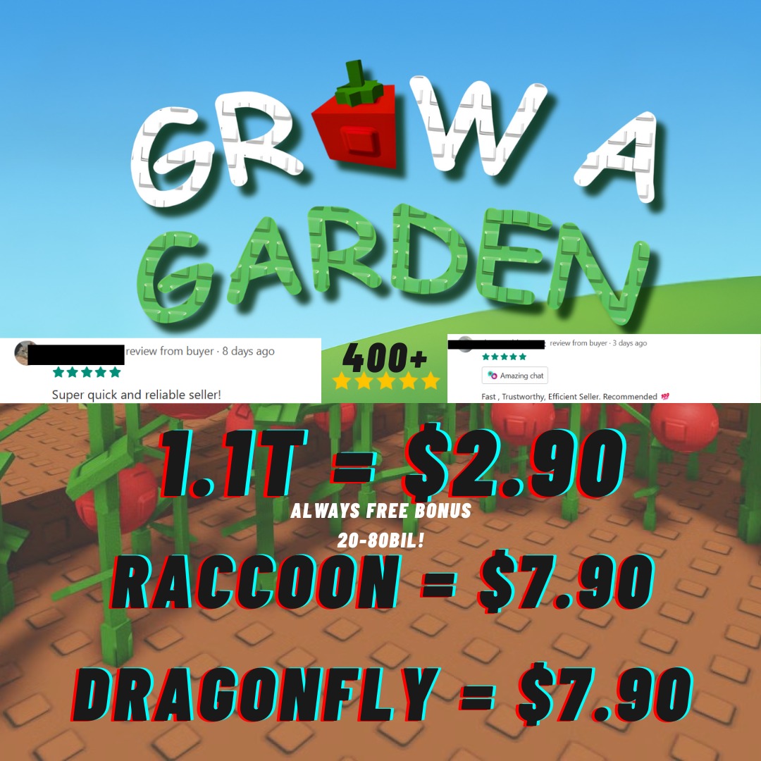 Grow a garden (gag) pets/ dragonfly/dragon fly/ raccoon/ racoon/red fox ...