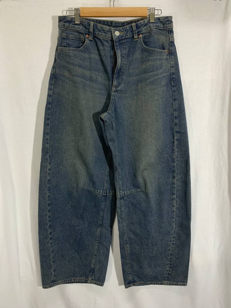 GU Barrel Leg Jeans | GU Wide Tapered Jeans | GU Cotton Pants | GU Wide ...