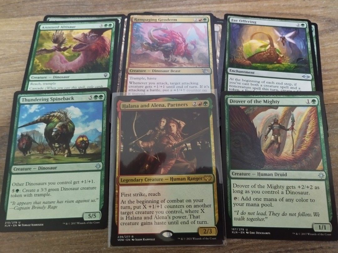 Halana and Alena commander + Dinosaurs !!! - magic the gathering MTG ...