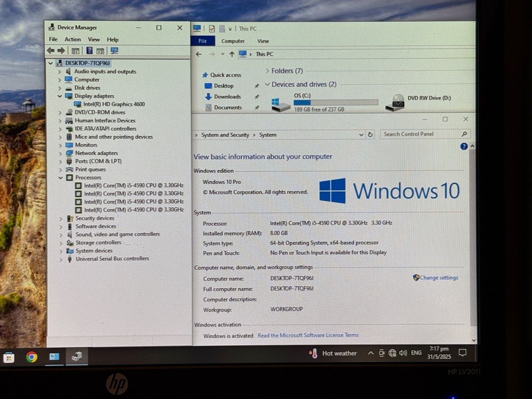 HP EliteDesk Business Office WFH School Students HBL Essential Desktop ...