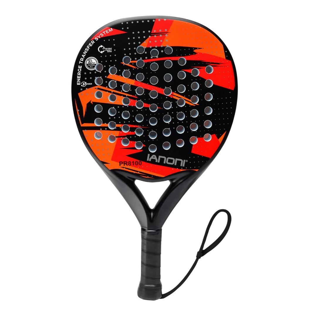 IANONI Padel Racket Carbon Fiber Surface with EVA Memory Flex Foam Core ...