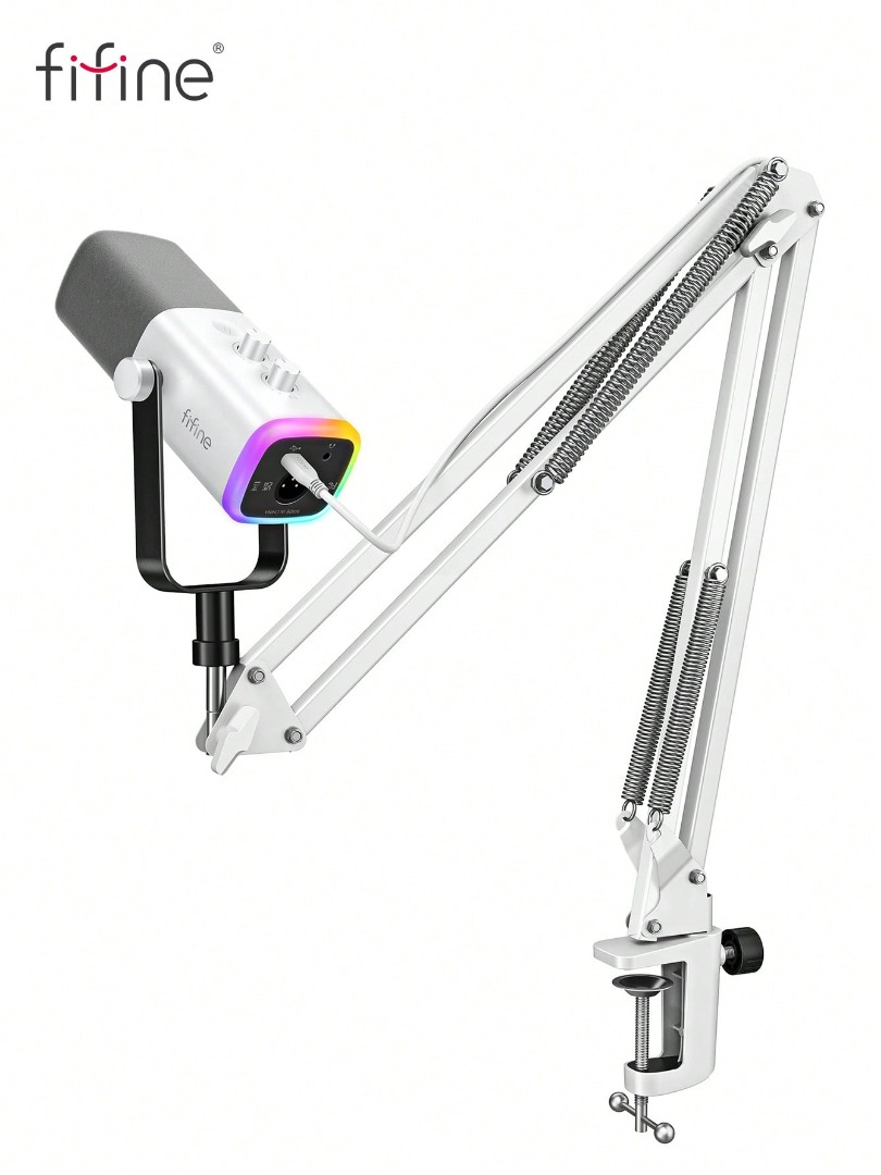 INSTOCK- FIFINE AM8T USB/XLR Microphone Kit With Boom Arm Stand,Dynamic ...