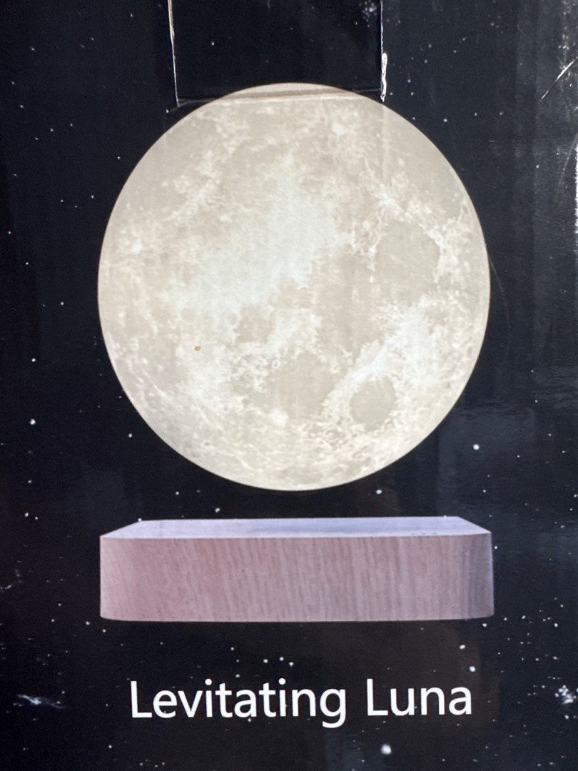 Levitating Luna Moon Table Lamp with Three Colors Lighting, Furniture ...