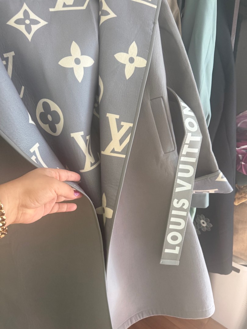 LV coat with hood and belt, Women's Fashion, Coats, Jackets and ...