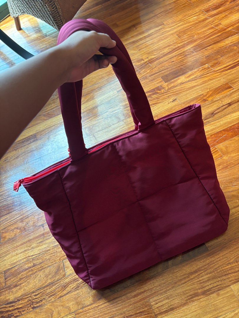 MAE Antwerp Large Red Nylon Tote Bag, Women's Fashion, Bags & Wallets ...