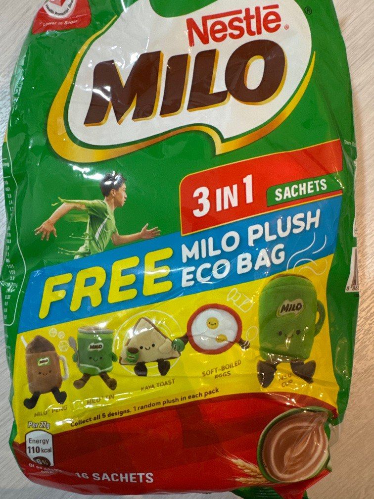 MILO PLUSH EGO BAG (EGG), Food & Drinks, Beverages on Carousell