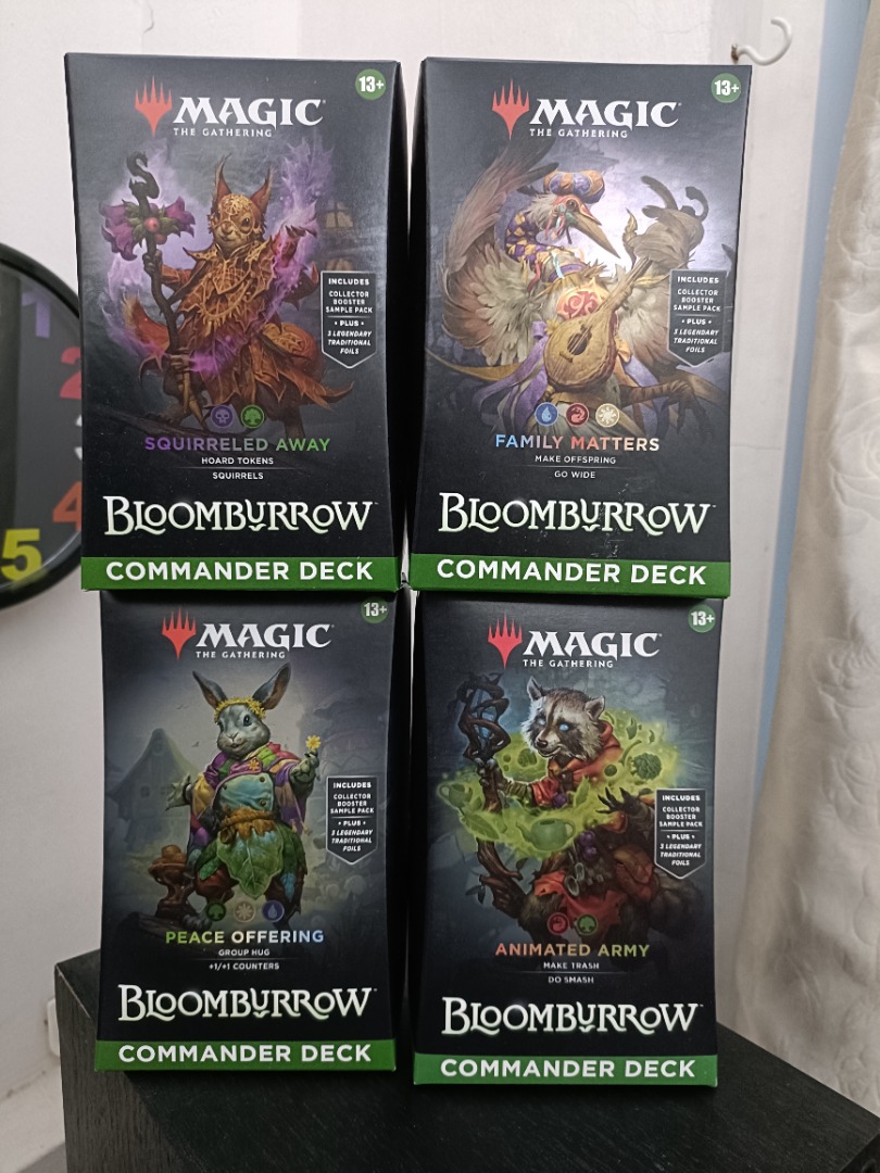 mtg Bloomburrow commander precon deck EDH Magic the gathering, Hobbies ...