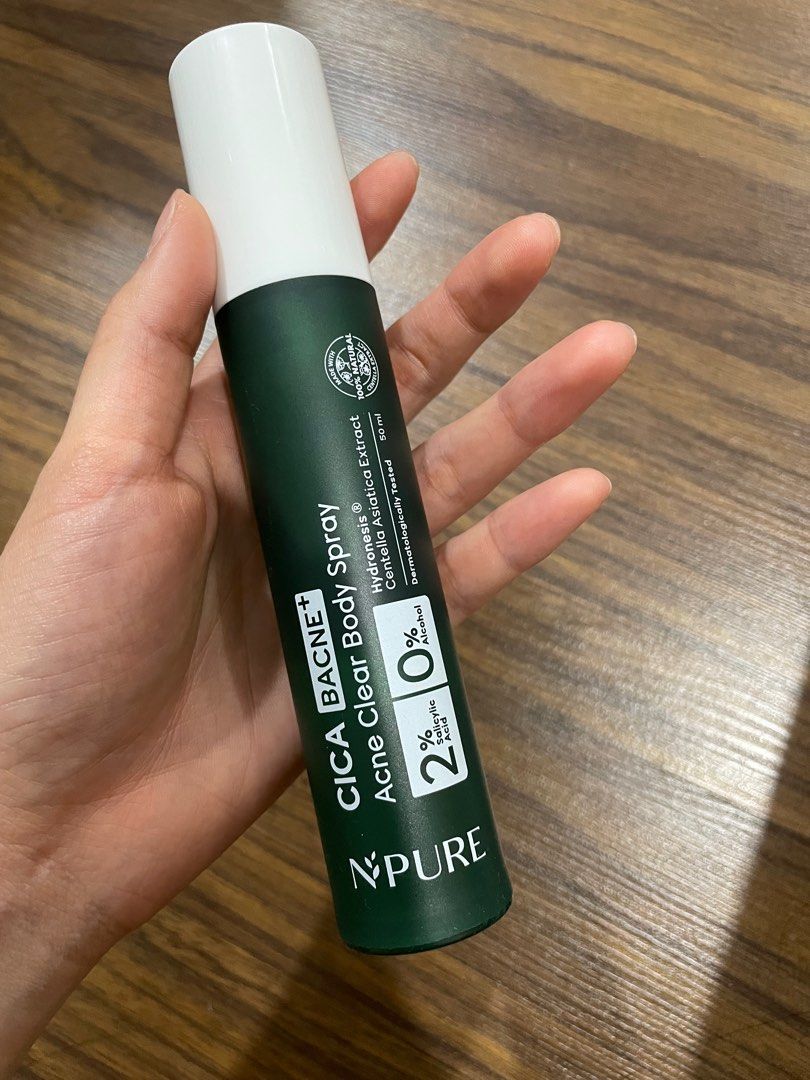 N PURE CICA BACNE+ Acne Clear Body Spray, Kesehatan & Kecantikan, Kulit ...