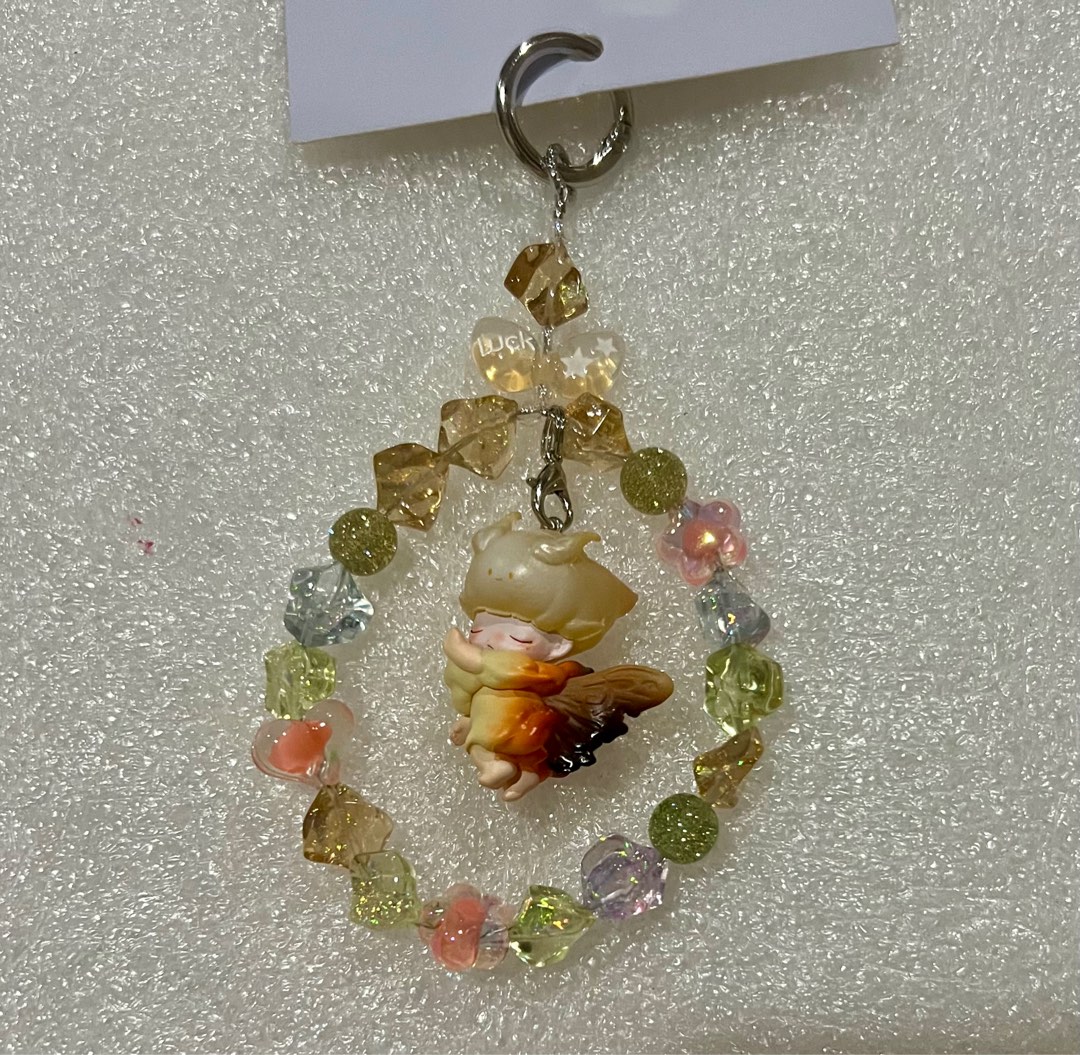 New Popmart Dimoo inspired popbean handcrafted Bag charm / mobile phone ...