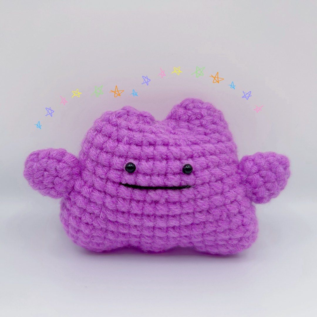 Pokemon Ditto Crochet, Hobbies & Toys, Stationery & Craft, Handmade ...