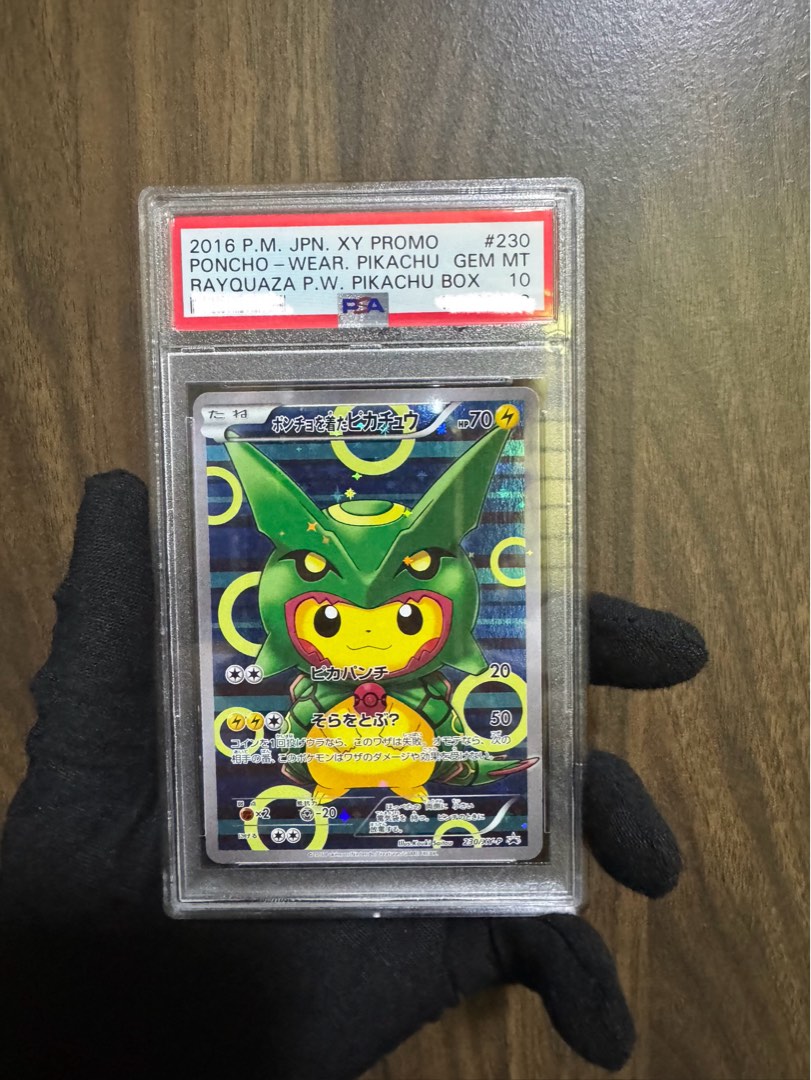 Pokemon poncho pikachu rayquaza GREEN PSA 10, Hobbies & Toys, Toys ...