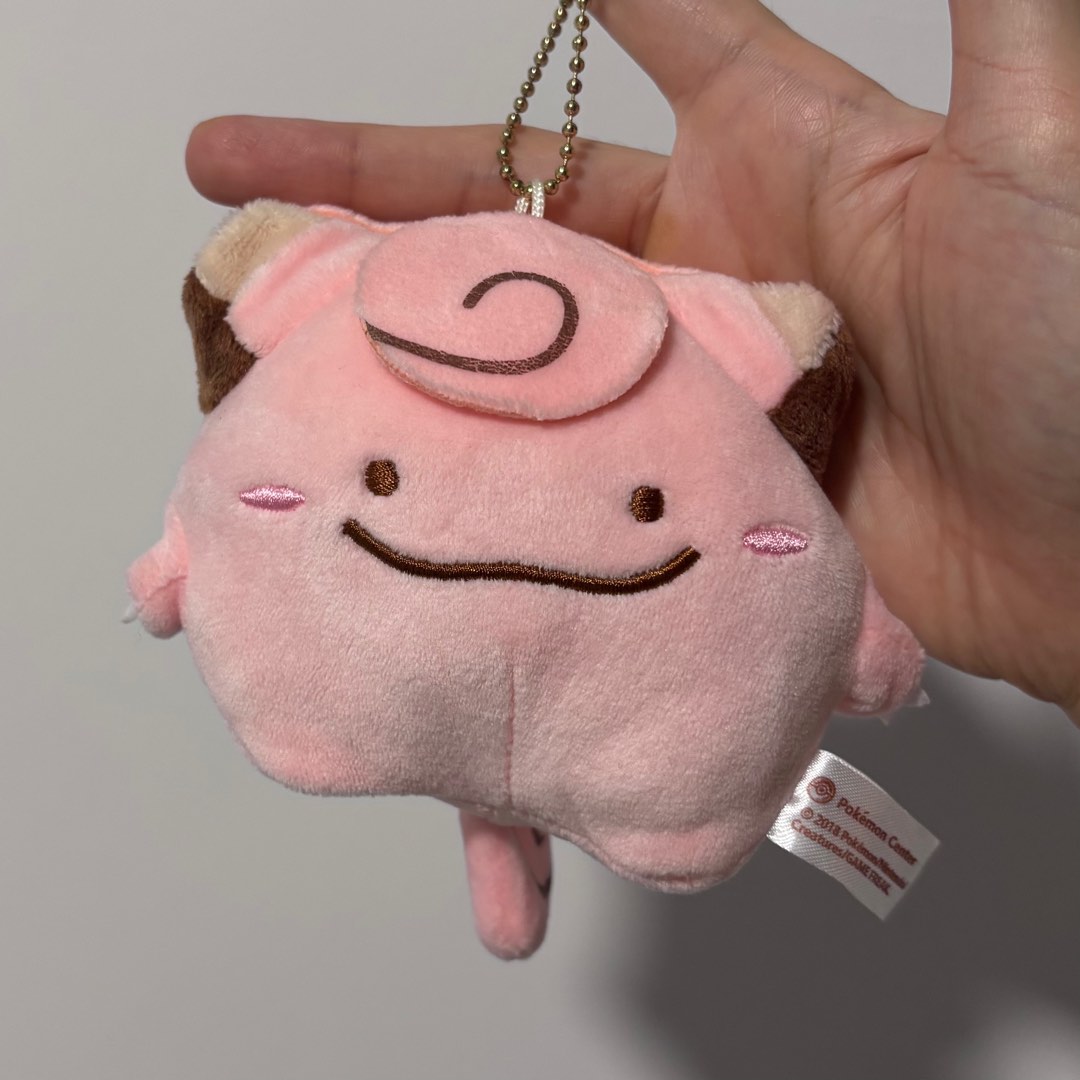 Pokémon Clefairy Ditto Transform Keychain Plush, Hobbies & Toys, Toys ...