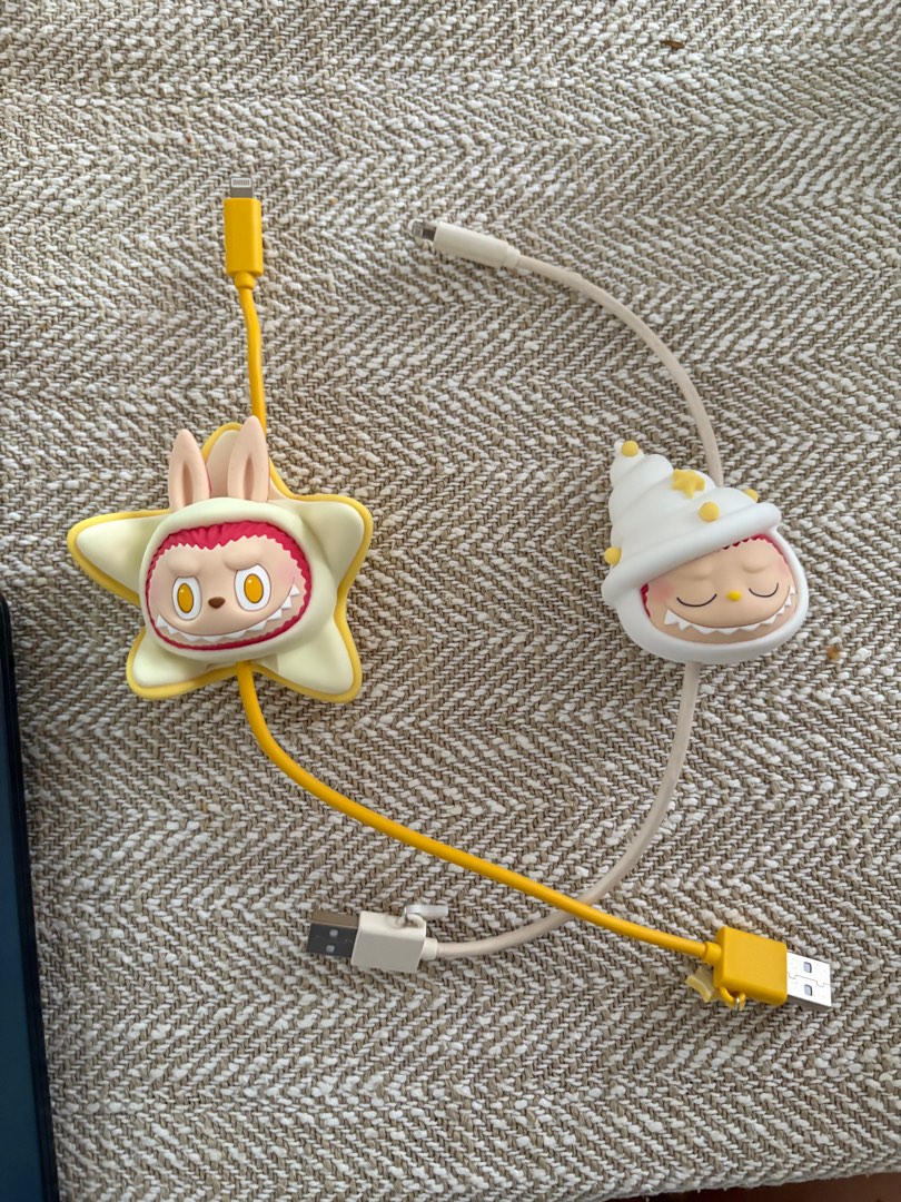 Popmart Labubu Drunk in the sea lightning cable, Mobile Phones ...