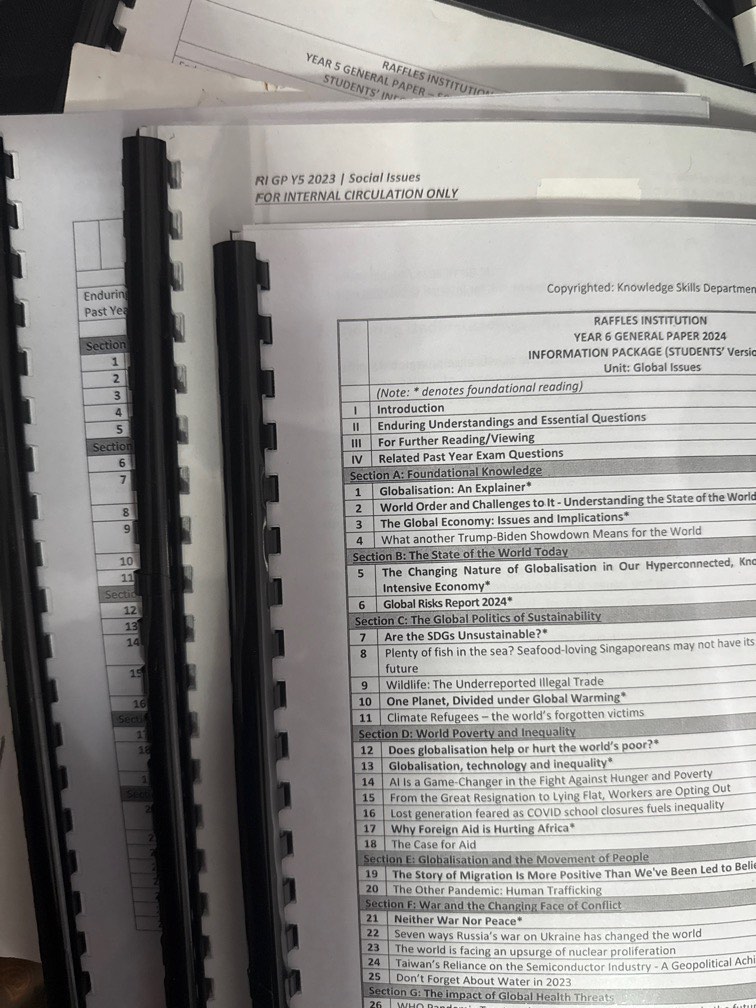 RAFFLES GP NOTES, Hobbies & Toys, Books & Magazines, Assessment Books ...