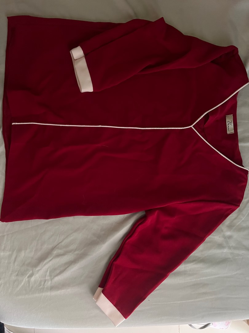 [SALE, buy more to save more] Red Formal Top Business, Women's Fashion ...