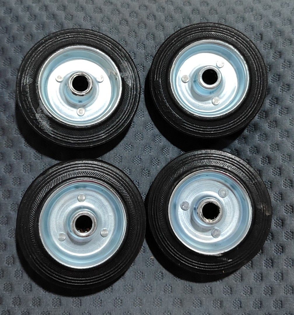 Rubber wheel caster 4 inch, Everything Else on Carousell