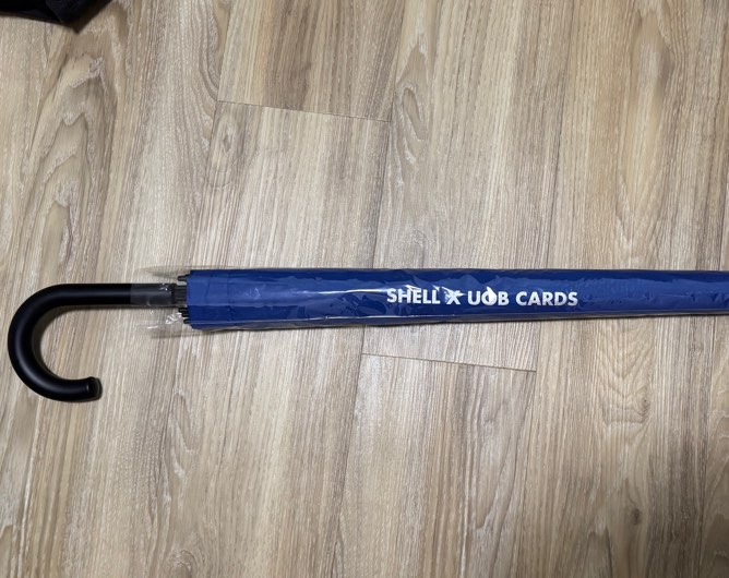 Shell UOB umbrella, Hobbies & Toys, Travel, Umbrellas on Carousell