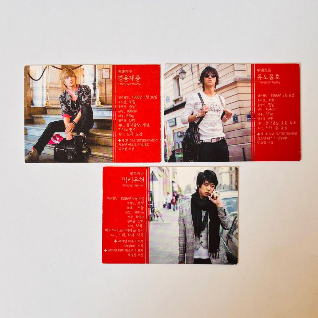 SPECIAL CARD PERSONAL PROFIL TVXQ OFFICIAL HERO MICKY U-KNOW, K-Wave di ...