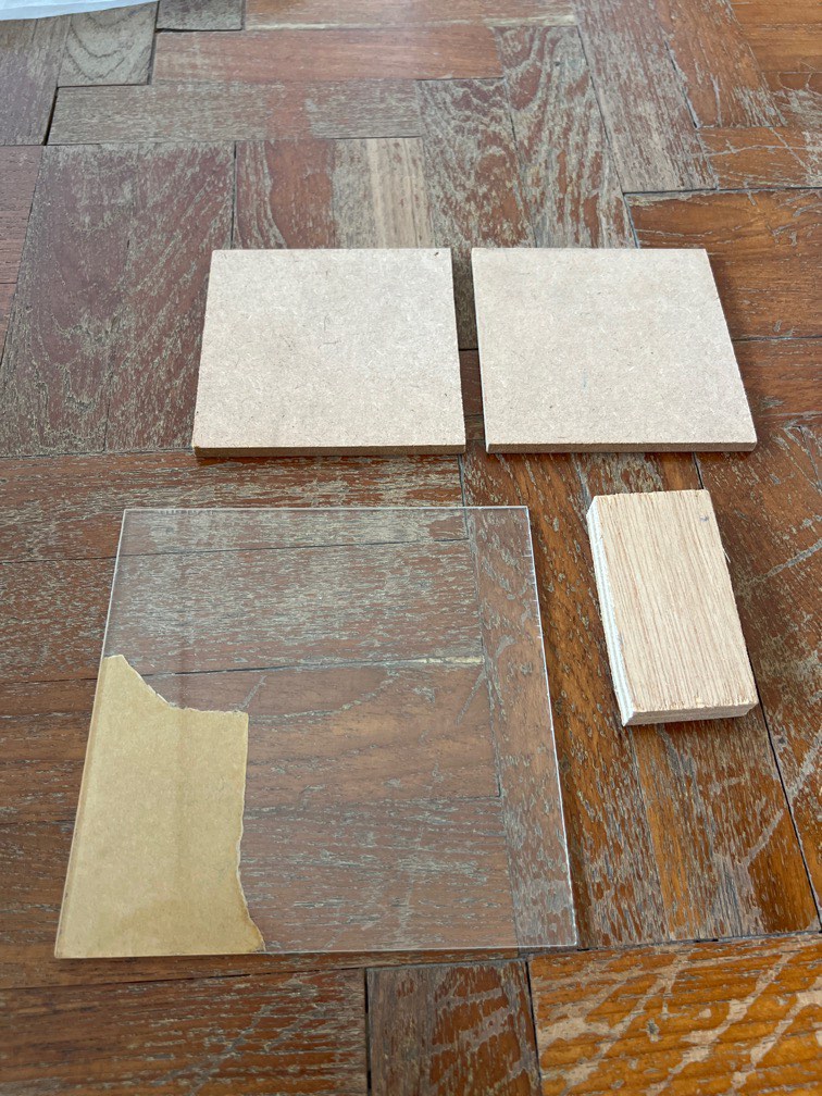 Square Wooden plank, wooden block and Acrylic, Hobbies & Toys ...