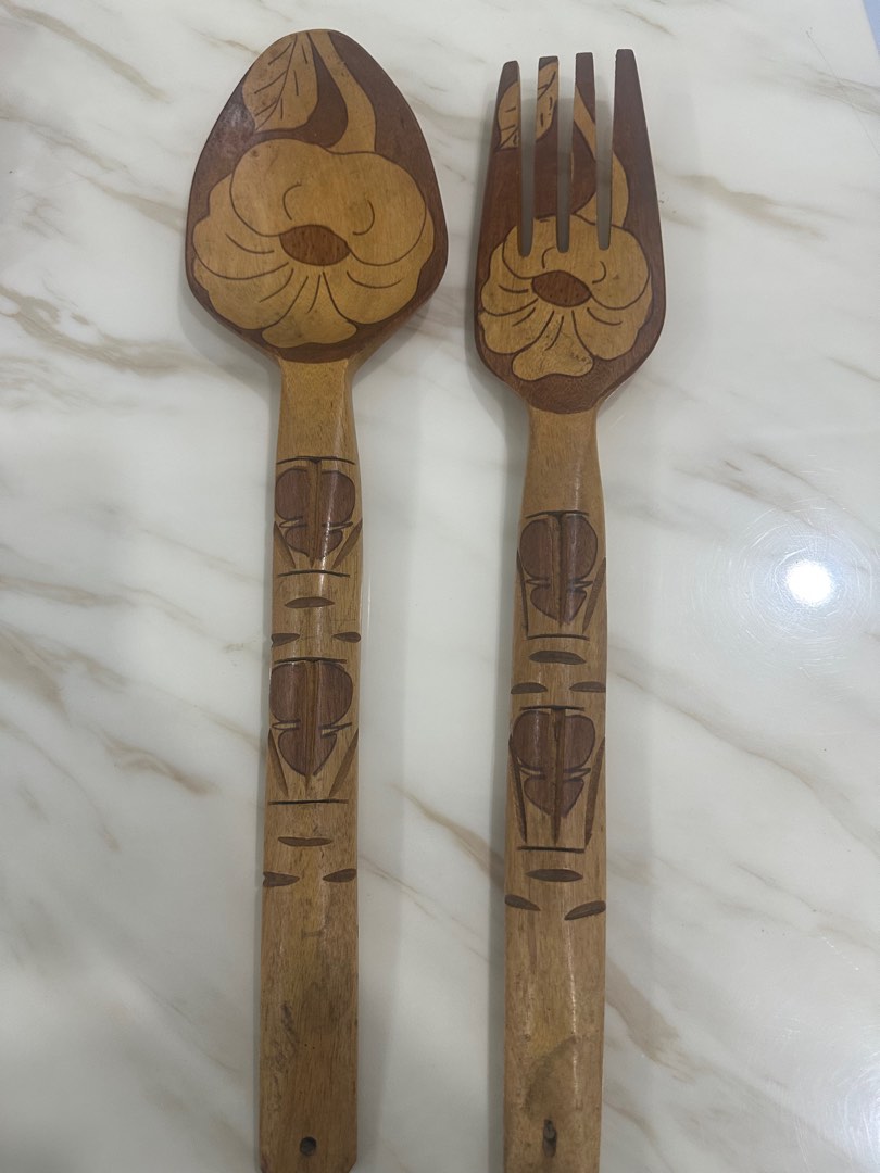 Sudu Garfu hiasan Kayu Besar, Furniture & Home Living, Bathroom ...