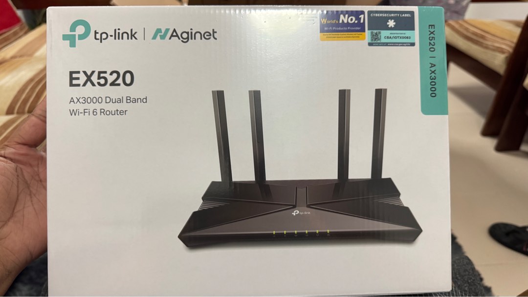TP link Aginet EX520 AX3000 Dual Band wifi 6 router, Computers & Tech ...
