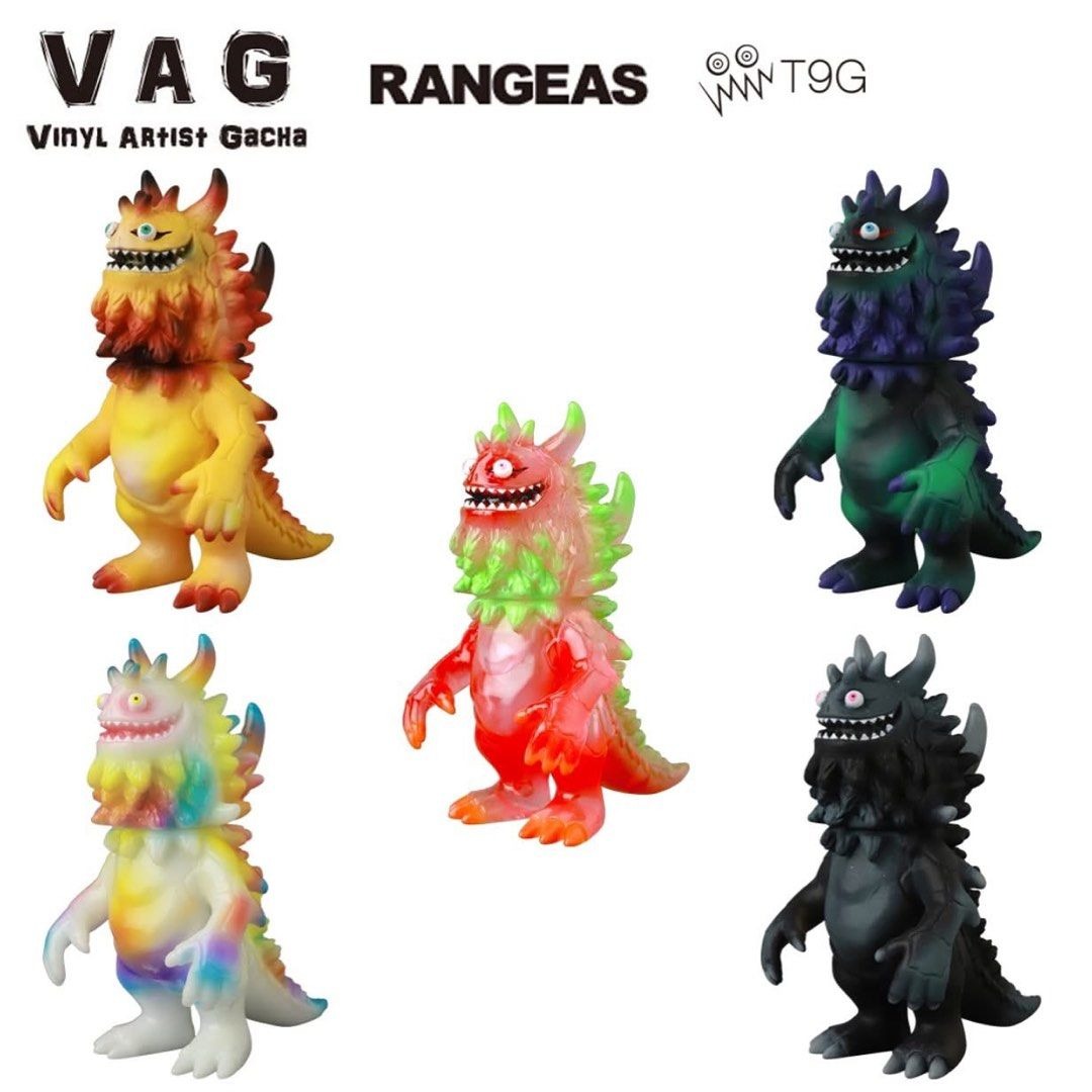 VAG 10th Anniversary 2 T9G Rangeas sofvi 扭蛋 vinyl artist Gacha 角龍 一套 5隻, 興趣及遊戲, 玩具 & 遊戲類 - Carousell