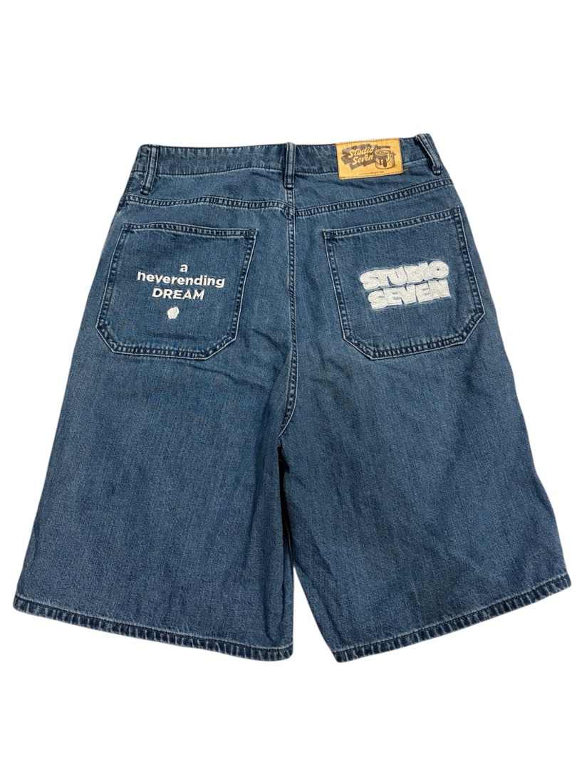 y2k baggy gu jorts, Men's Fashion, Bottoms, Jeans on Carousell