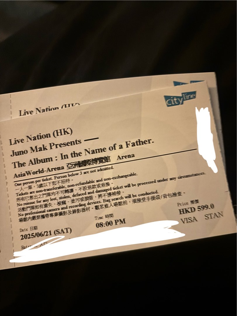 原價+手續費 放 Juno Mak 演唱會 兩連 現票, 門票＆禮券, 現金券、兌換券、禮券 - Carousell