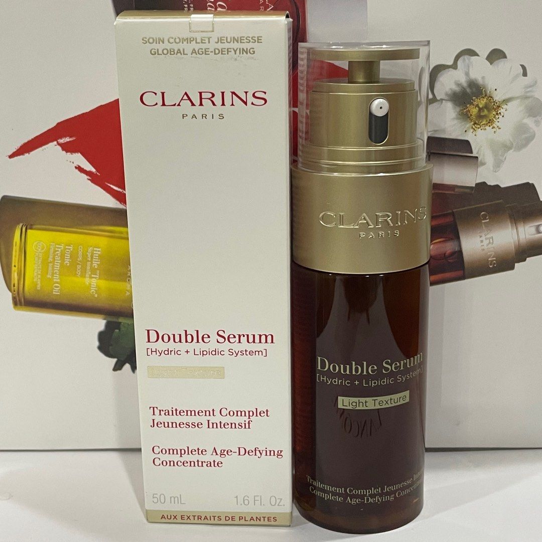 克蘭詩 CLARINS 超級精華 黃金雙激萃 清爽版 50ML(舊版) 全新 點數兌換, 香水、美妝、保養, 臉部彩妝、保養與清潔, 護膚、清潔產品在旋轉拍賣